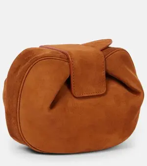 Gabriela Hearst Demi Suede Clutch - Brown