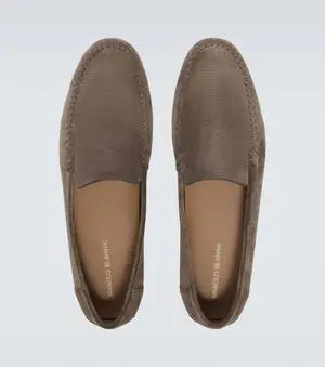 Manolo Blahnik Alder Suede Loafers