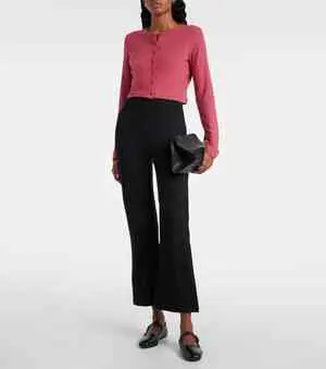 LESET Lauren Cropped Cardigan - Pink