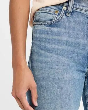 Rag & Bone Harlow Mid-rise Straight Jeans - Mdblue