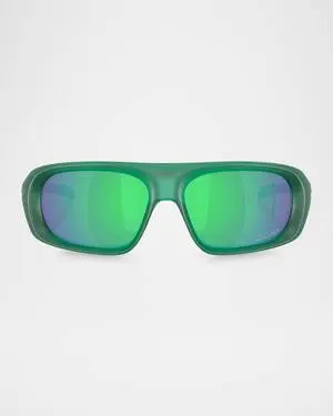 Oakley Oakley Rectangular Sunglasses Dark Green