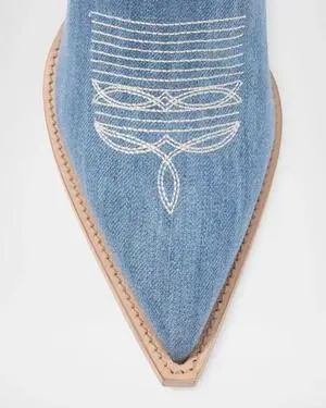 Partlow Lainy Denim Mule Pumps