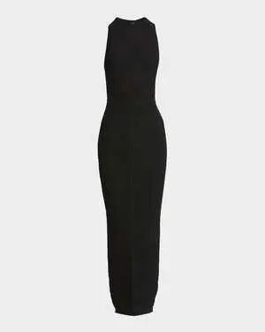 Balmain Balmain Halter Knit Maxi Dress - Black