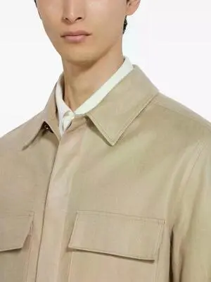 Zegna Oasi Lino Overshirt - Neutrals