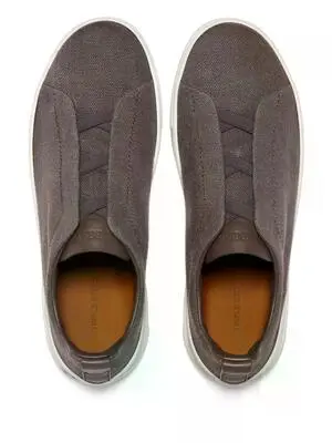 Zegna Triple Stitch Sneakers - Brown