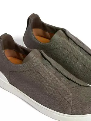 Zegna Triple Stitch Sneakers - Brown