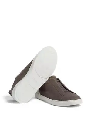 Zegna Triple Stitch Sneakers - Brown