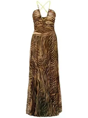 Just Cavalli Zebra-print Maxi Dress