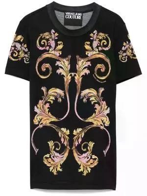 Versace Barroco-print T-shirt - Black