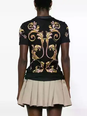 Versace Barroco-print T-shirt - Black