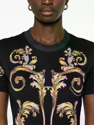 Versace Barroco-print T-shirt - Black