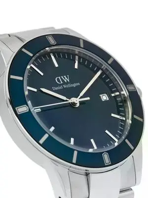 DANIEL WELLINGTON 40mm Iconic Paradigma Link Bracelet Watch - Blue