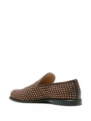 JW Anderson Crystal-embellished Loafers - Brown