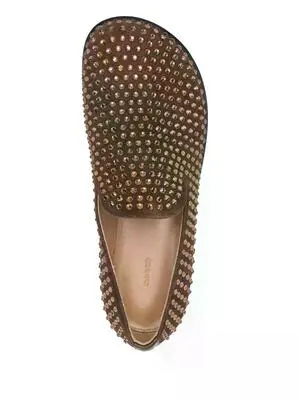 JW Anderson Crystal-embellished Loafers - Brown