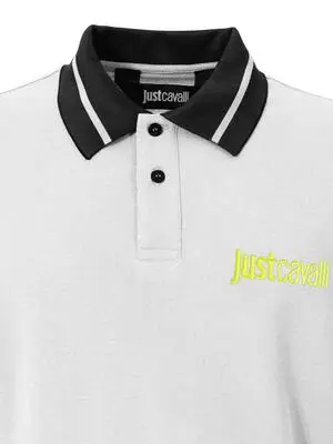 Just Cavalli Logo-embroidered Polo Shirt