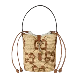 Gucci Gg Raffia Bucket Bag