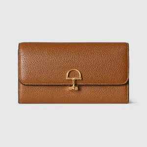 Gucci Softbit Continental Wallet Leather - Brown