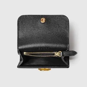 Gucci Softbit Card Case Leather - Black