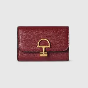 Gucci Softbit Card Case Leather - Bordeaux