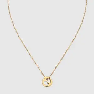 Gucci Blondie Crystal Pendant Necklace - Gold-toned Metal