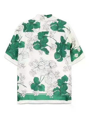 P.a.r.o.s.h Serenella Floral Print Shirt - Green