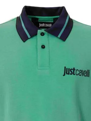 Just Cavalli Logo-embroidered Polo Shirt