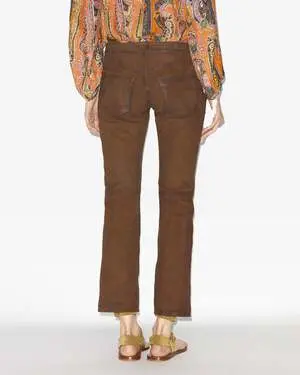 Isabel Marant Vanel Laced Denim Pants - Brown