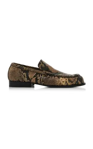 Dries Van Noten Snake-print Leather Loafers
