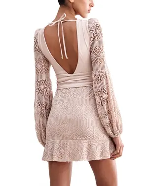 PatBO Seashell Long Sleeved Mini Dress