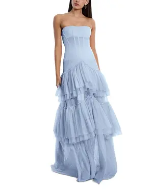 Bcbgmaxazria Strapless Corset Gown