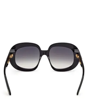 TOM FORD Round Frame Sunglasses, 53mm