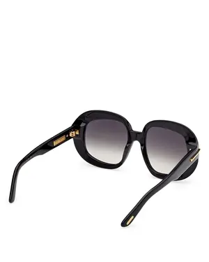 TOM FORD Round Frame Sunglasses, 53mm