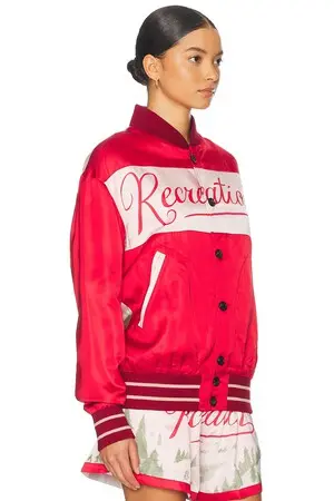 BODE Postcard Rally Jacket - Pink Multi