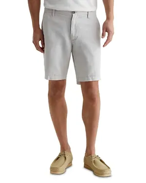 Ag The Wanderer Slim Fit Linen Shorts - Silver Fog