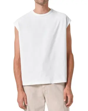 AGOLDE Leonard Crewneck Tank - White