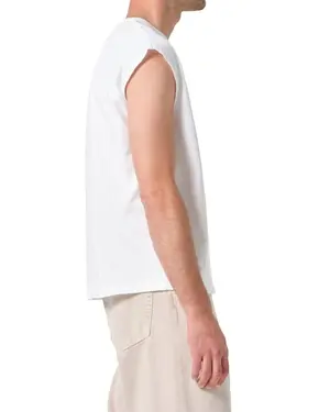 AGOLDE Leonard Crewneck Tank - White