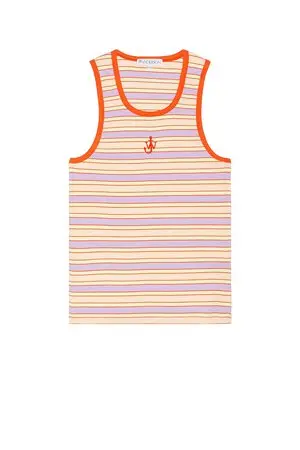 JW Anderson Striped Contrast Trim Vest - Pink & Multi