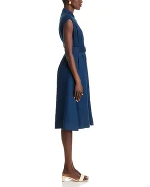 Veronica Beard Loreta Linen Midi Shirtdress