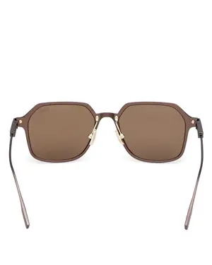 Zegna Geometric Sunglasses - Brown/brown