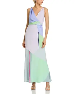 Derek Lam 10 Crosby Gabrielle Printed Dress - Opaline Multi