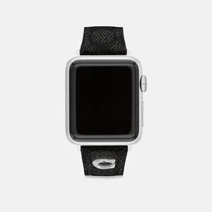 COACH Signature Canvas Apple Watch® Strap Black