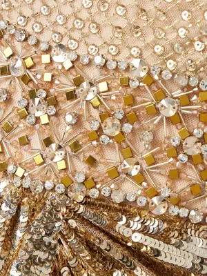 Jenny Packham Only You Embellished Tulle Gown - Gold