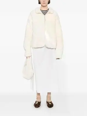 JIL SANDER Fleece Jacket - White