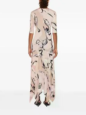 Emilio Pucci Orchidee-print Dress - Neutrals