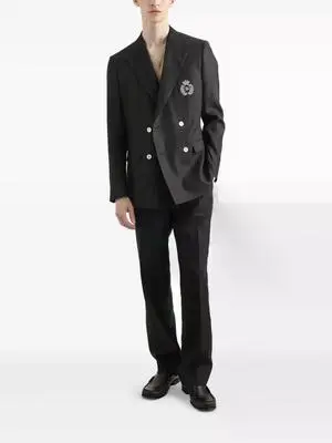 Dolce & Gabbana Monogram-badge Double-breasted Blazer