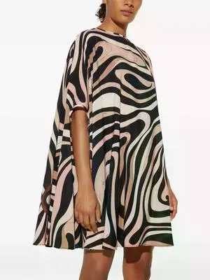 Emilio Pucci Marmo-print Flared Dress