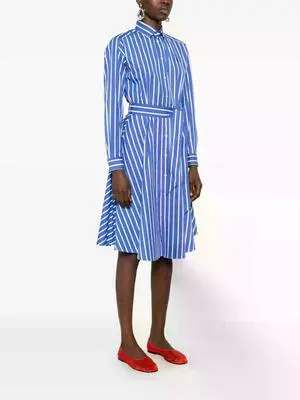 Polo Ralph Lauren Striped Midi Shirt Dress - Blue