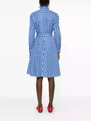 Polo Ralph Lauren Striped Midi Shirt Dress - Blue