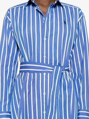 Polo Ralph Lauren Striped Midi Shirt Dress - Blue
