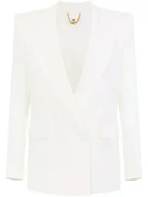 Elisabetta Franchi Double-breasted Blazer - White